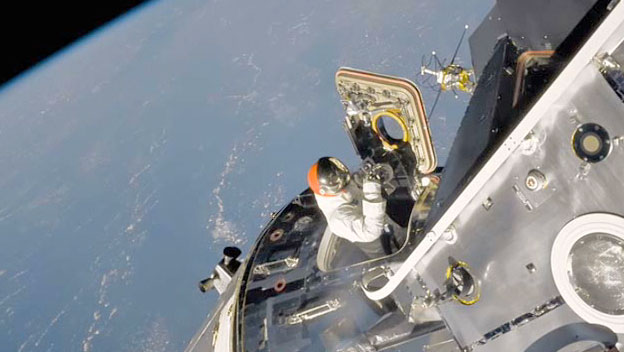 Listen to Apollo 9 Completes Spacewalk | HISTORY Channel