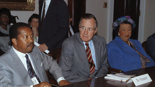 Listen to Bush on Los Angeles Riots | HISTORY Channel